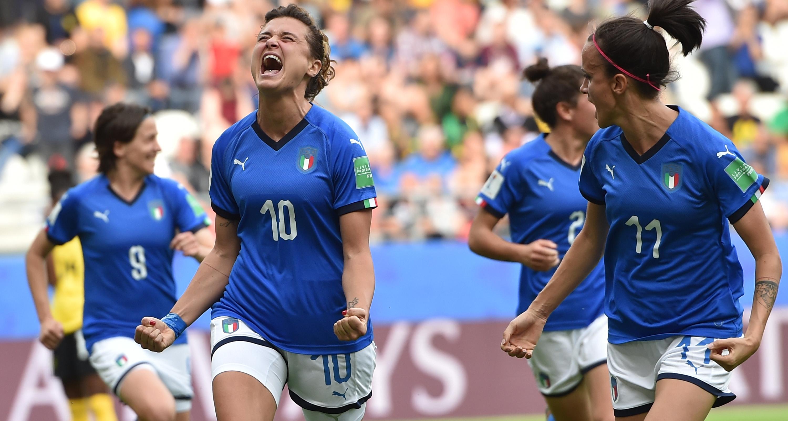 Italy net five against Jamaica to book spot in the knockout stages