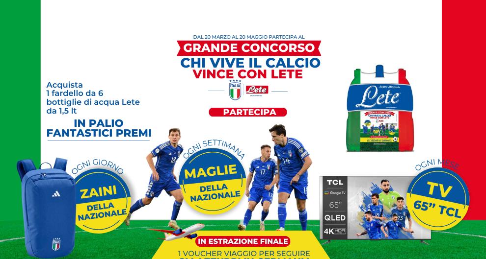 ‘Chi vive il Calcio, vince con Lete’: in palio un voucher viaggio per ...