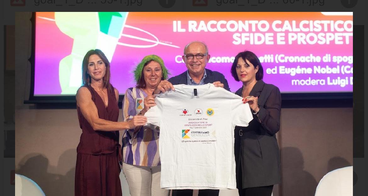Pisa, il 'Goal! Festival' chiude con il Premio 'Costruiamo Gentilezza nello Sport ...